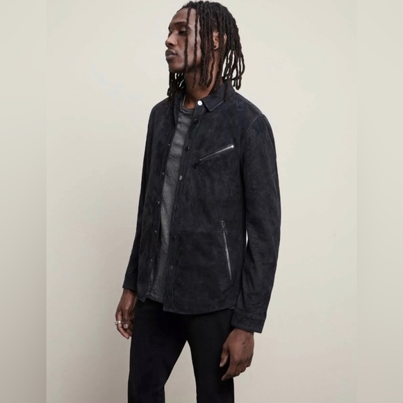 John Varvatos | Jackets & Coats | John Varvatos Kadd Goat Suede Shirt ...